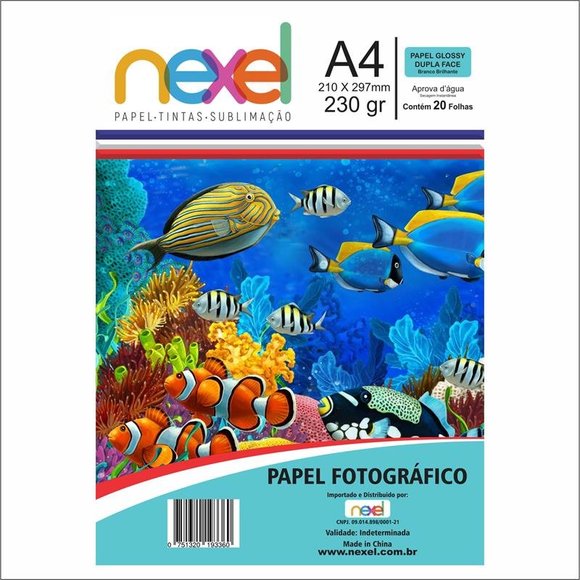 Papel Fotográfico Dupla Face A4 230G C20F - Nexel